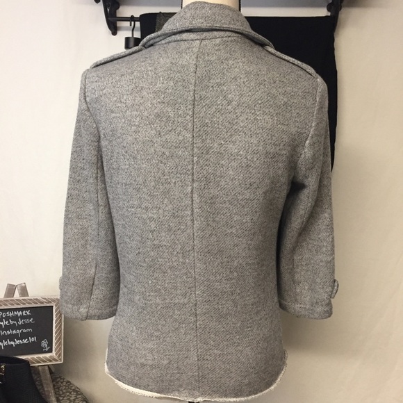 CAbi | Jackets & Coats | Cabi Gray 34 Sleeve Pea Coatblazer M | Poshmark